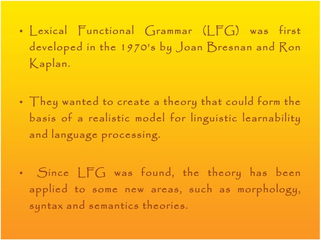 Lexical functional grammar | PPT | Programming Languages | Computing