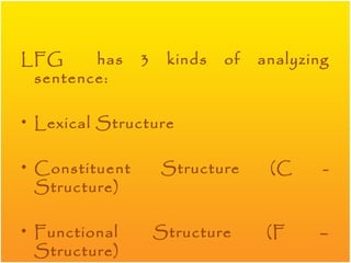 Lexical functional grammar | PPT