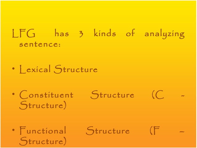 Lexical functional grammar | PPT | Programming Languages | Computing