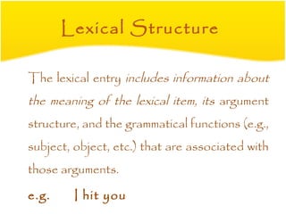 Lexical functional grammar | PPT