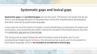 Lexical Gaps.pdf Lexical Gaps Lexical Gaps | PDF
