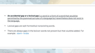 Lexical Gaps.pdf Lexical Gaps Lexical Gaps | PDF