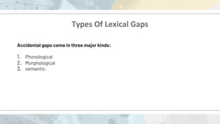 Lexical Gaps.pdf Lexical Gaps Lexical Gaps | PDF