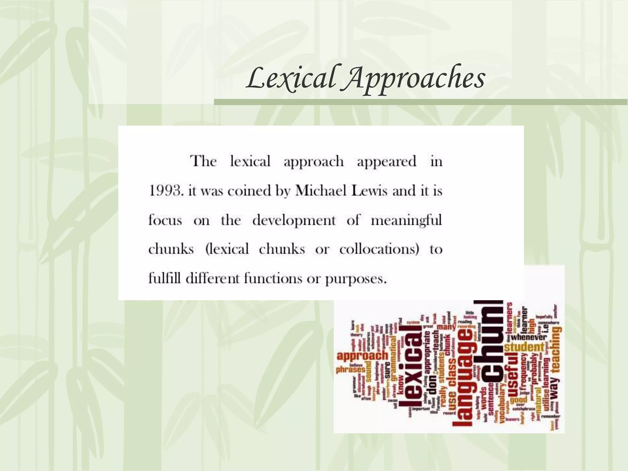 Lexical Approach | PPT