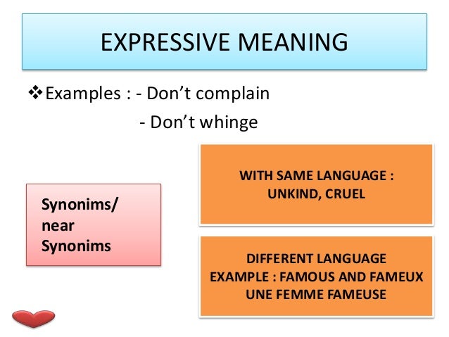 Lexical meaning in Translation