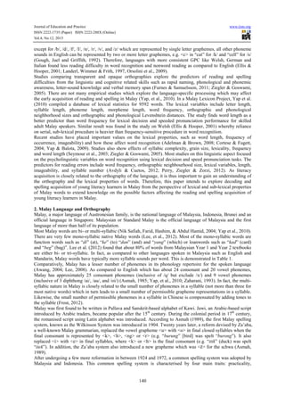 Lexical properties and early literacy acquisition of kindergarten ...