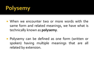 Lexical relations | PPTX