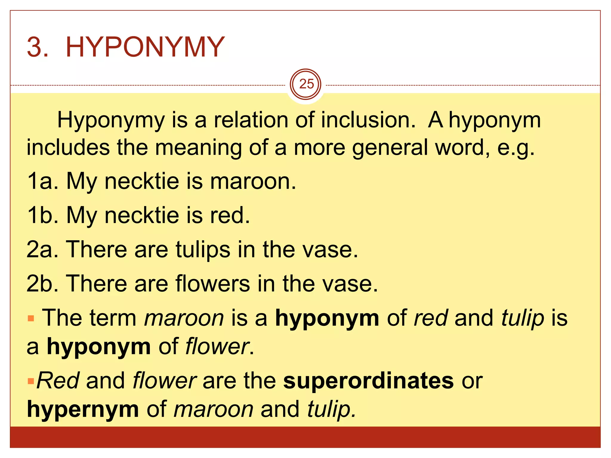 Lexical Relations in Semantic | PPTX