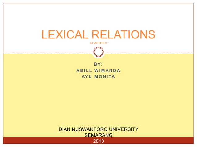 Lexical Relations in Semantic | PPTX | Genealogy and Ancestry | Hobbies ...
