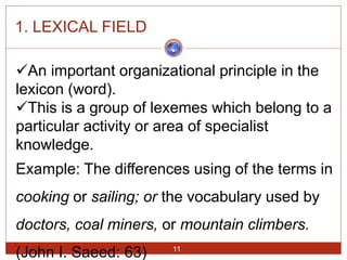 Lexical Relations in Semantic | PPTX