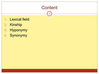 Lexical Relations in Semantic | PPTX