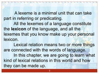 Lexical Relations in Semantic | PPTX