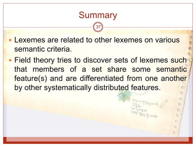 Lexical Relations in Semantic | PPTX | Genealogy and Ancestry | Hobbies ...