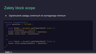 Lexical scope, function vs. block scope, hoisting, scope closures | PDF ...