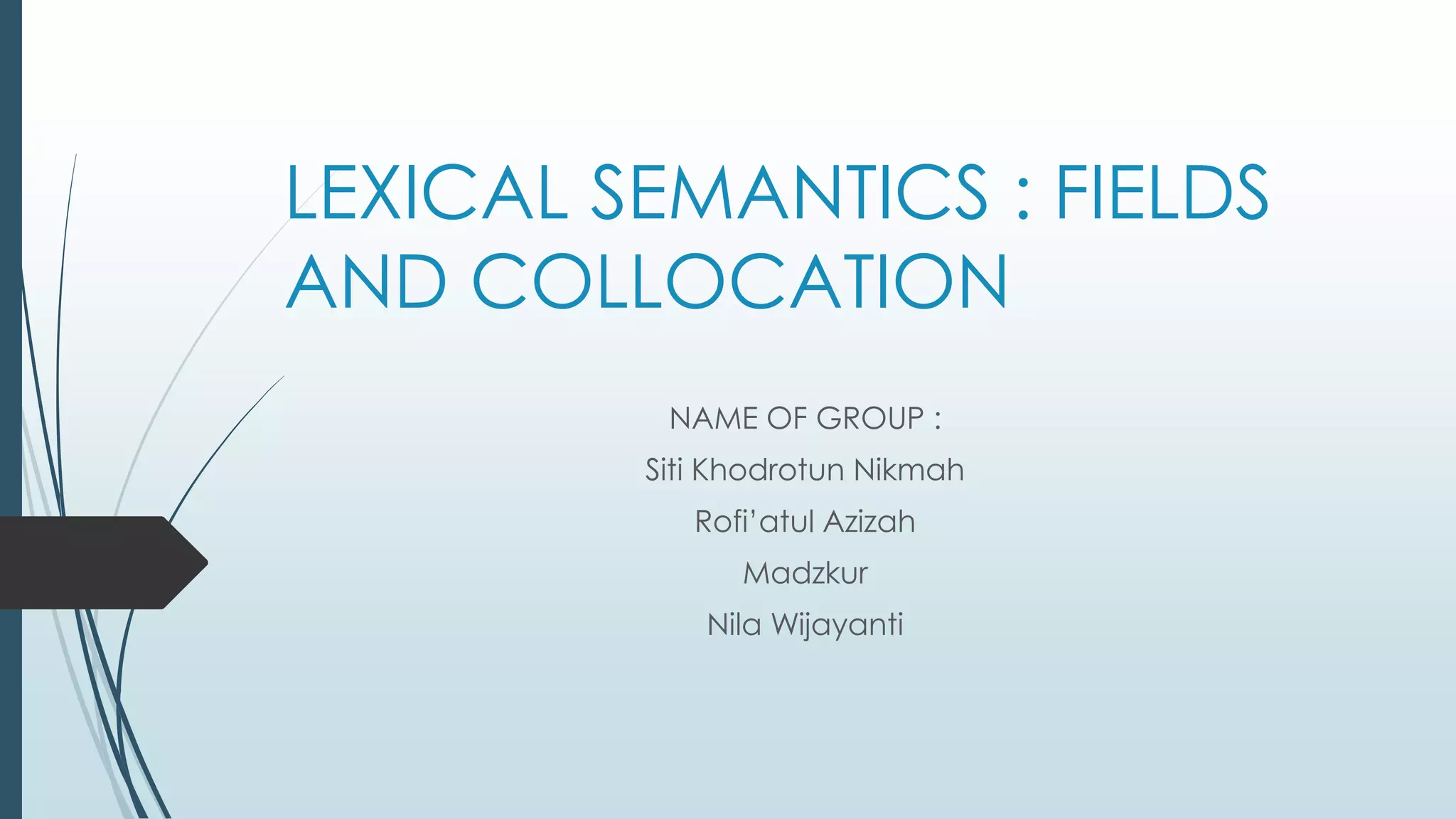 Lexical semantics | PPTX