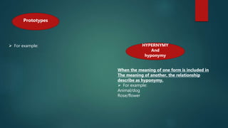 Lexical semantics | PPTX