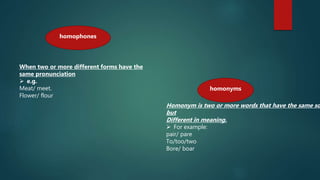 Lexical semantics | PPTX