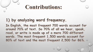 Lexical Syllabus and Corpus Linguistics | PPTX