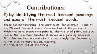 Lexical Syllabus and Corpus Linguistics | PPTX