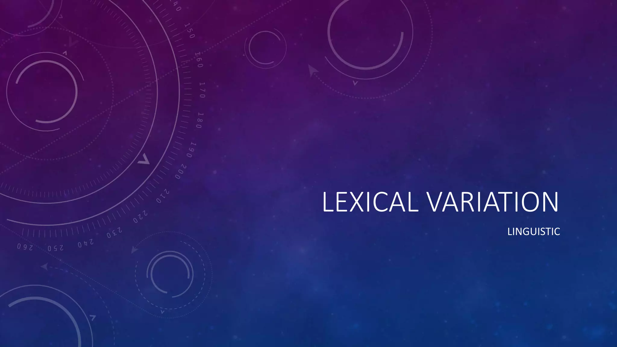 Lexical variation | PPTX