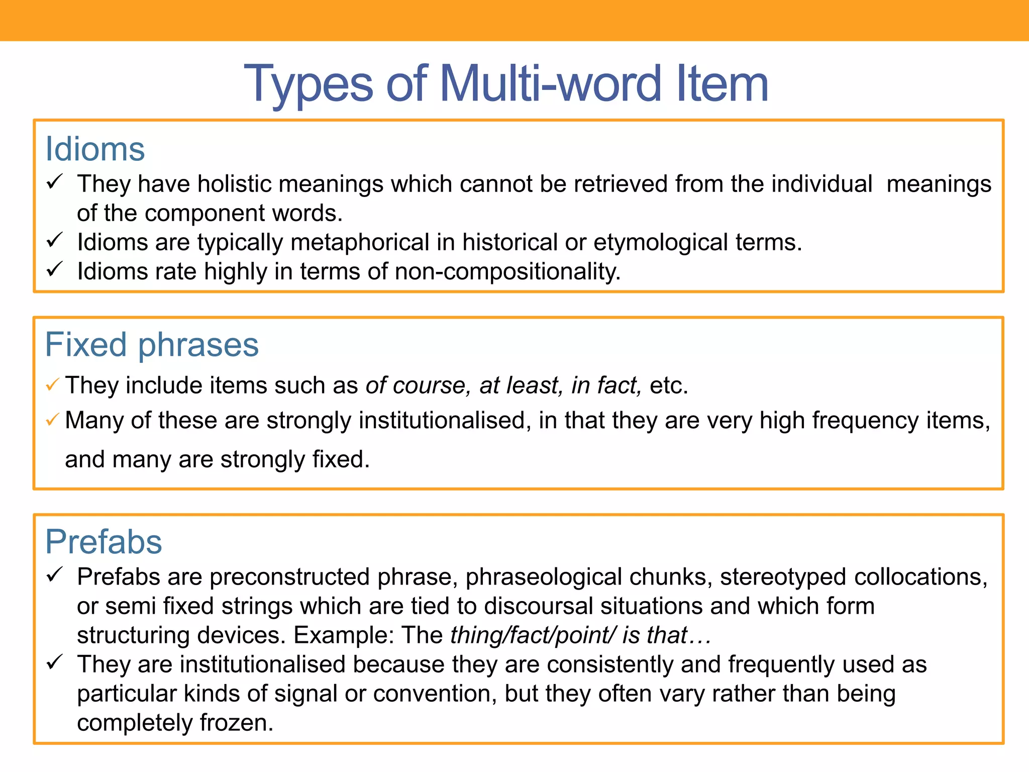 Multi-word items | PPTX