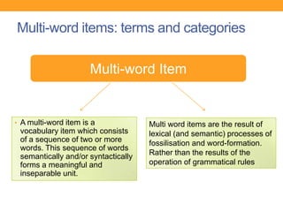 Multi-word items | PPTX