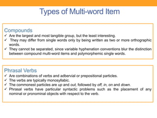 Multi-word items | PPTX