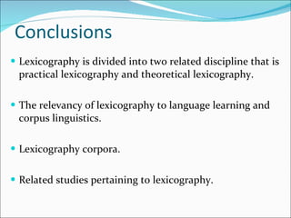 Lexicography | PPT | Education