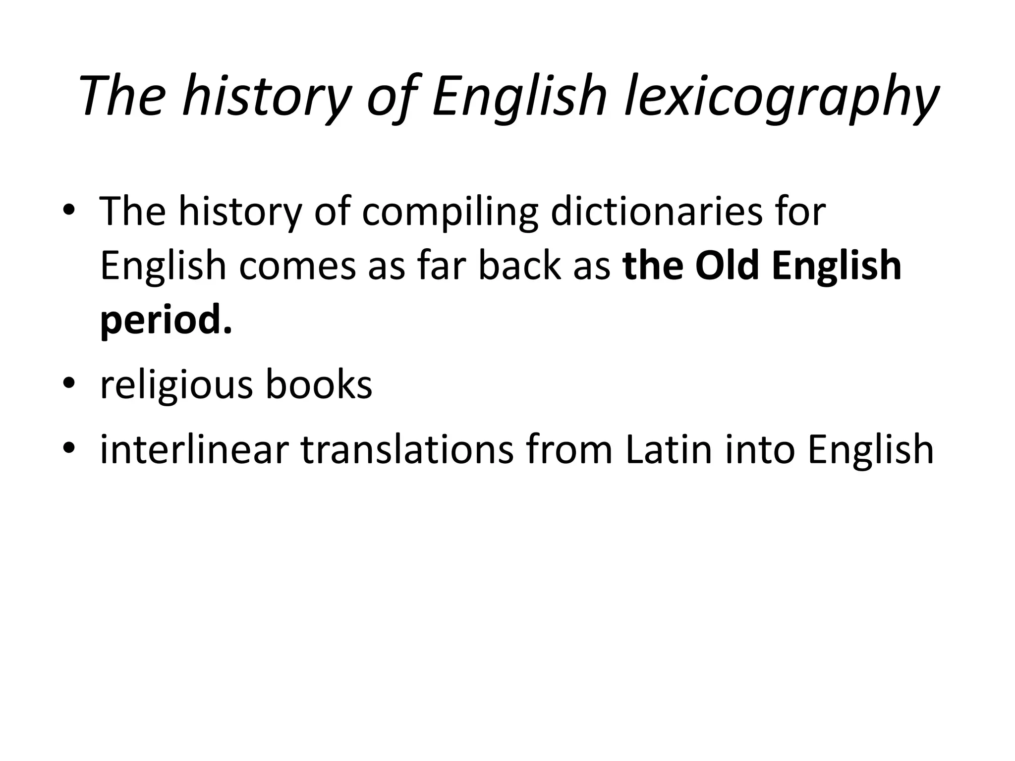 Lexicography 2011 | PPTX