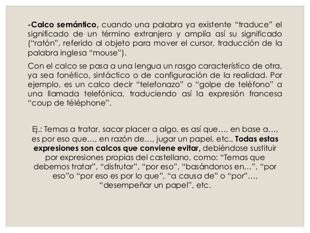 Ejemplos De Prestamos Y Calcos - creditobertmag