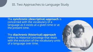 Lexicology as a science and the definition of lexicography | PPTX