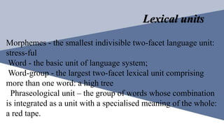 lexicology and main types of lexicologyy | PPTX