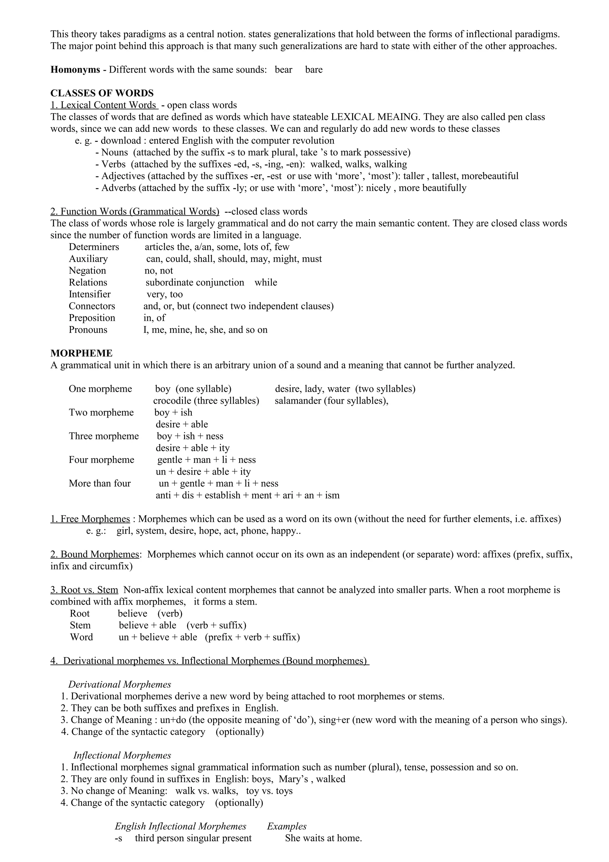 Lexicology as a science | DOC