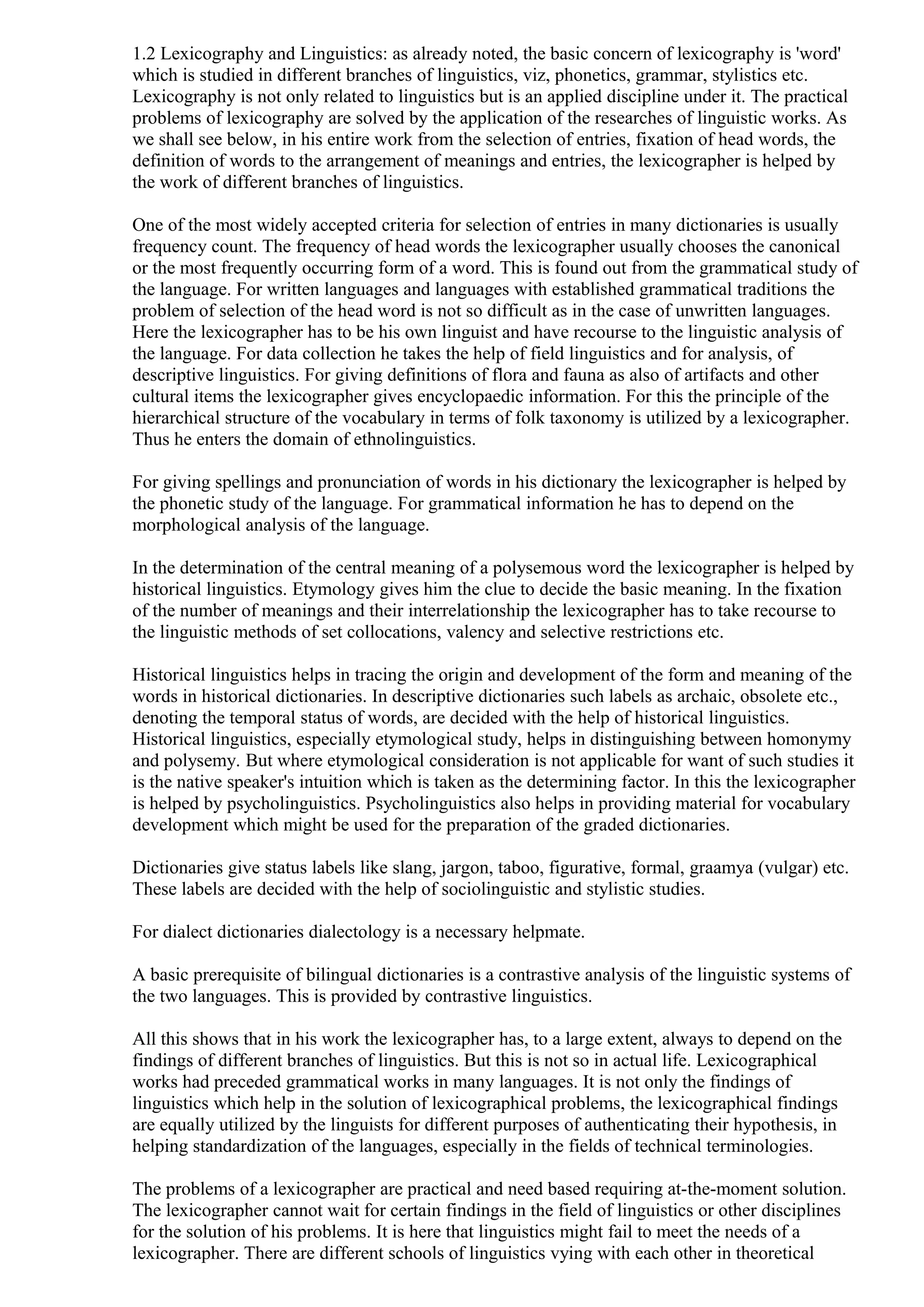 Lexicology as a science | DOC