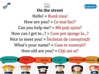 Basic Romanian Vocabulary | PPTX