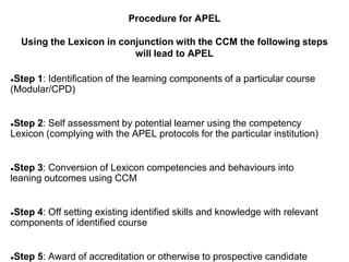 Lexicon to apel | PPTX