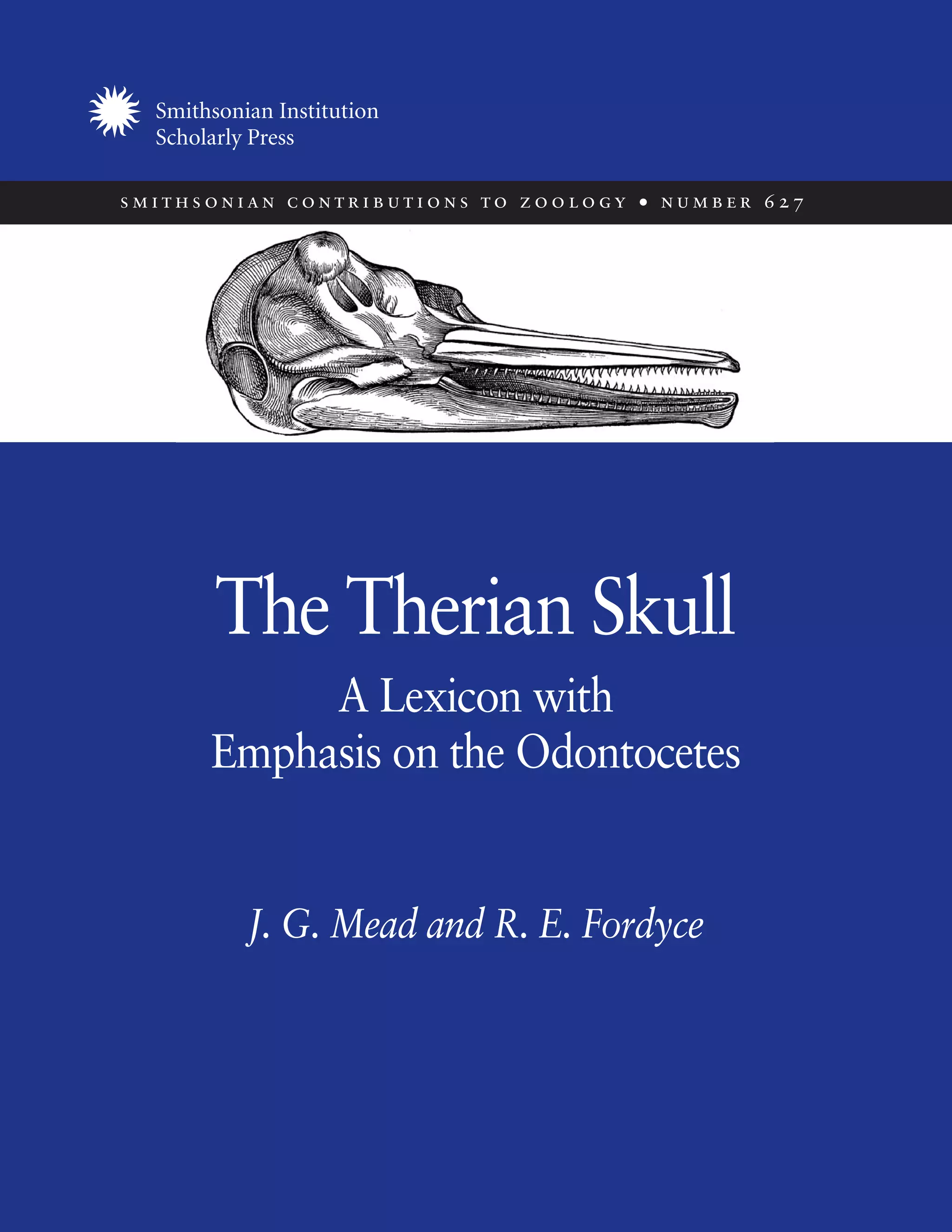 Mead & Fordyce. Therian skull. A lexicon with emphasis on the ...