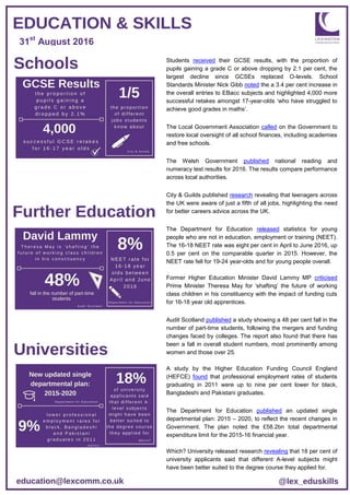 Lexington Communications: Education and Skills Weekly Policy Round-up | PDF
