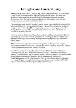 Lexington And Concord Essay.pdf