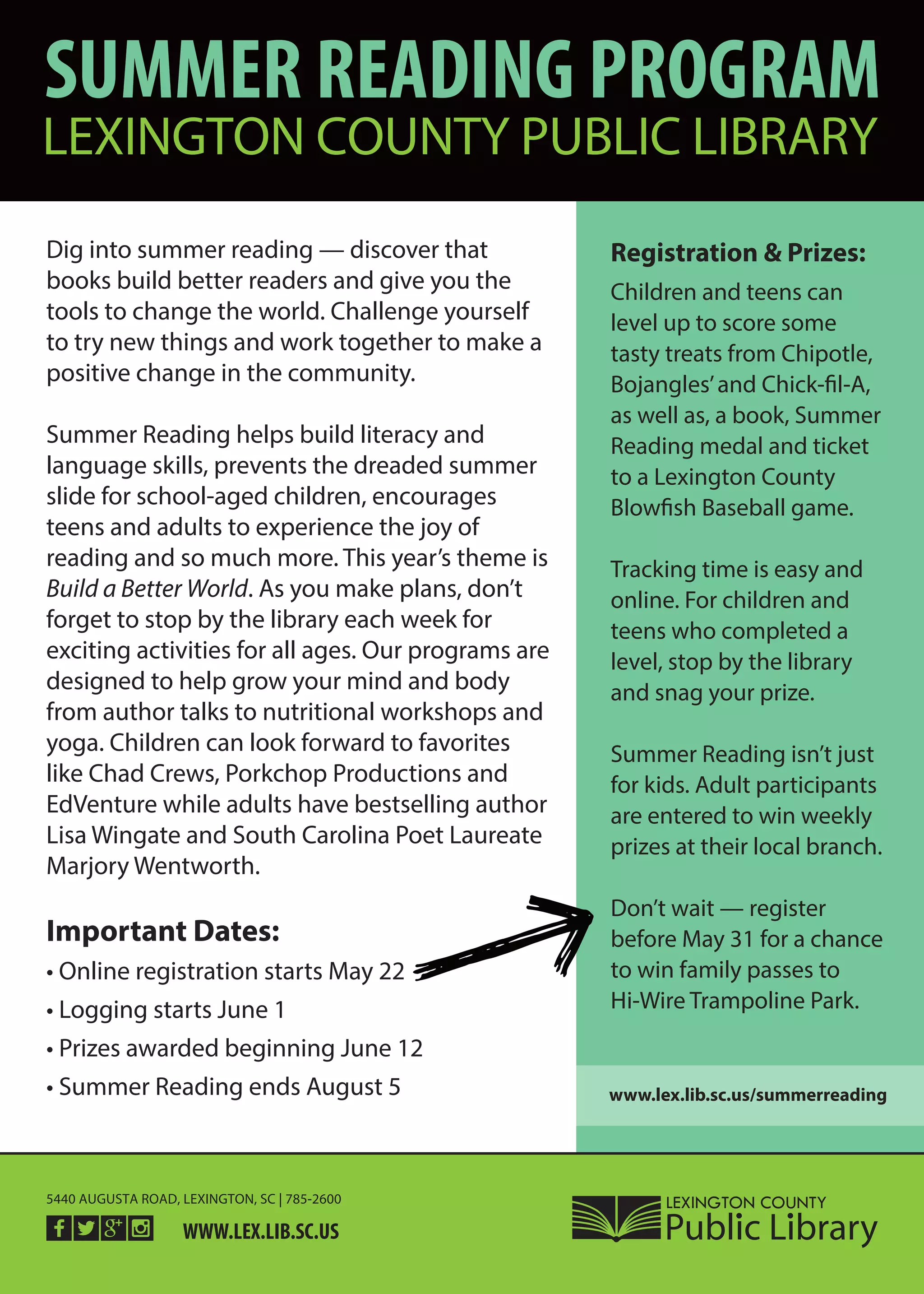 Lexington County Public Library Summer Reading Program 2017 | PDF