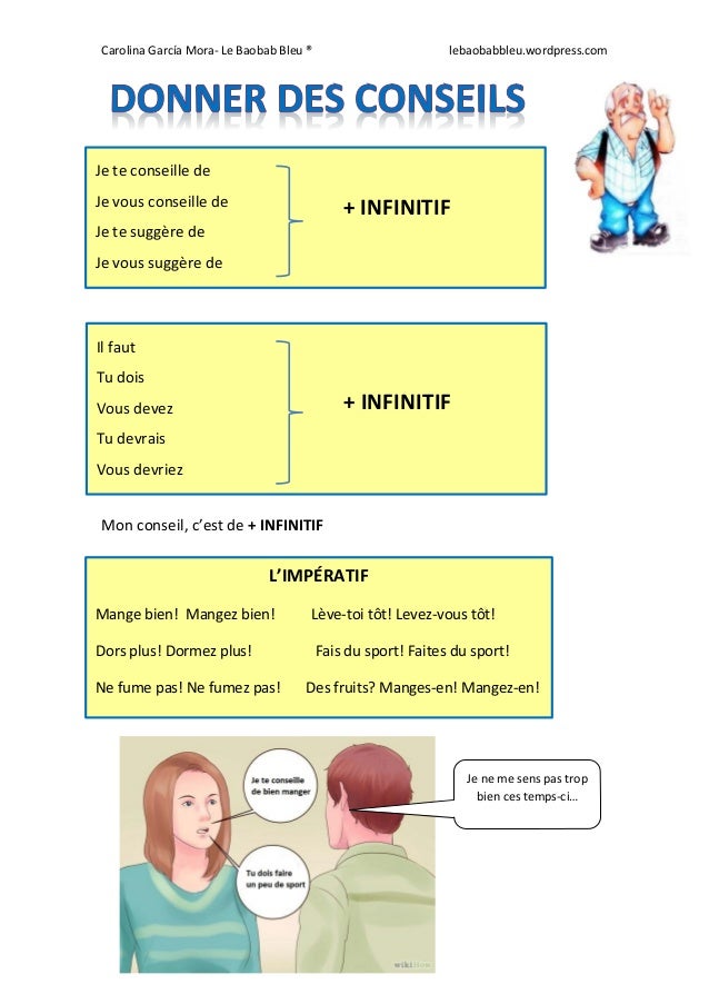 Lexique donner des conseils (A2)