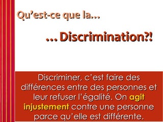 Le lexique de la discrimination | PPT