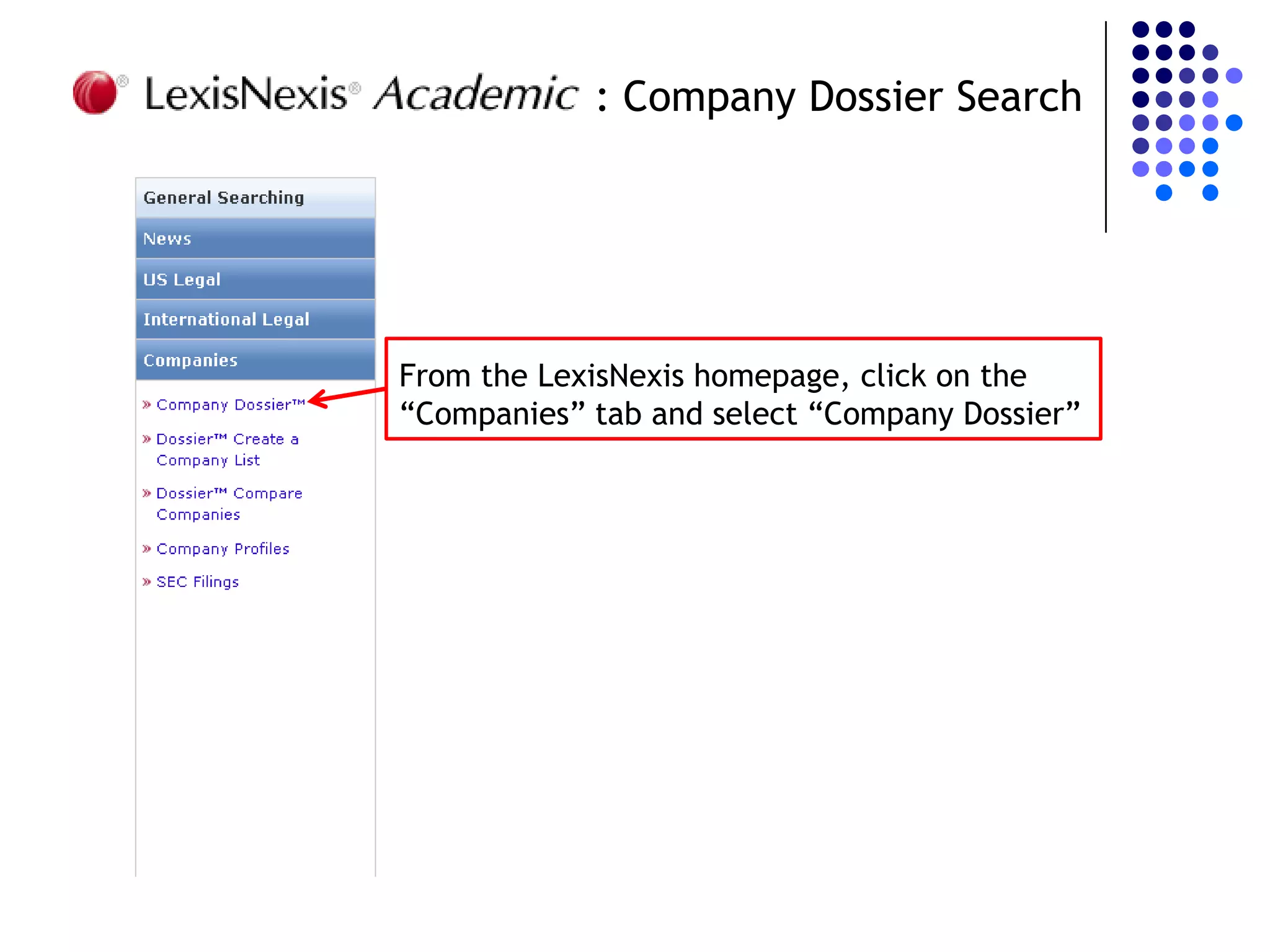 Lexis Nexis Company Dossier | PPT