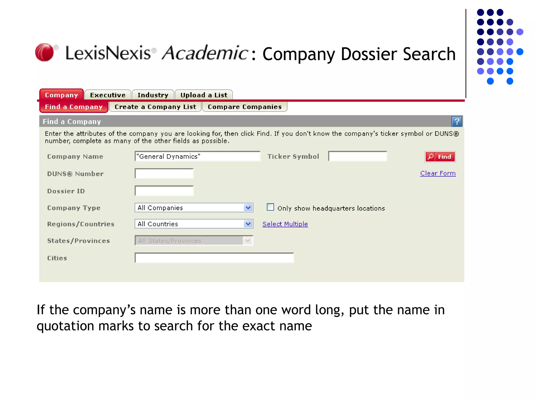 Lexis Nexis Company Dossier | PPT