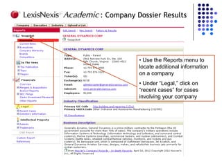 Lexis Nexis Company Dossier | PPT