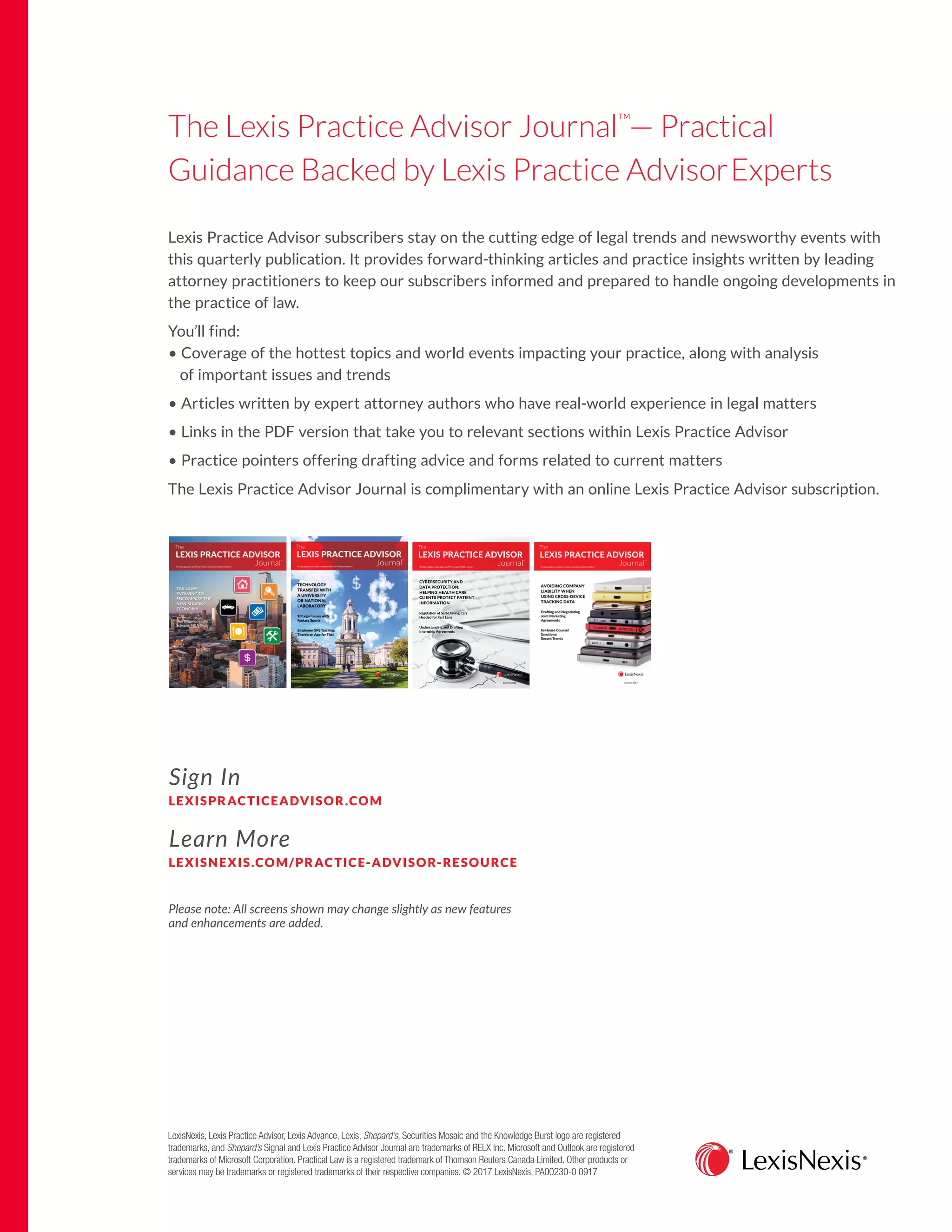 Lexis Practice Advisor Quick Reference Guide | PDF