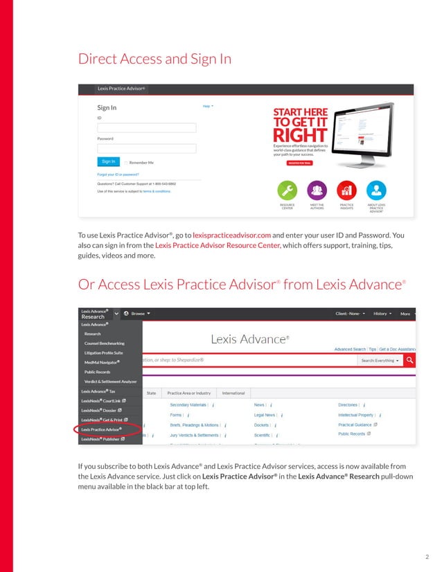 Lexis Practice Advisor Quick Reference Guide | PDF