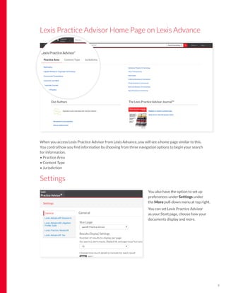Lexis Practice Advisor Quick Reference Guide | PDF