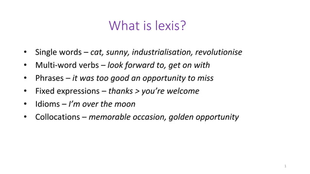 Lexis 1 | PPT