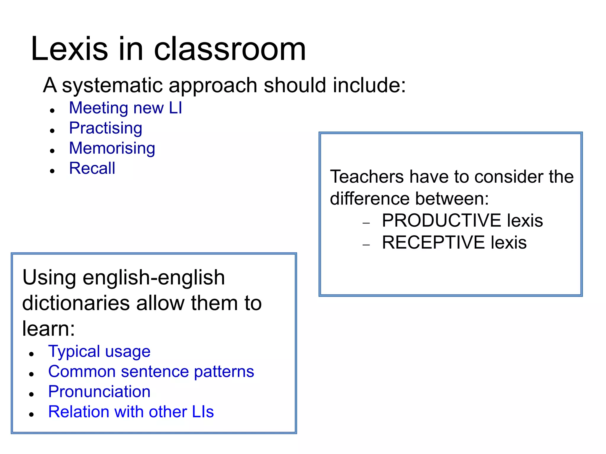 Lexis: a unit of meaning | PPTX